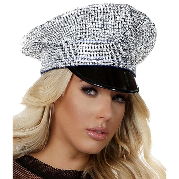 FP-995105S | Accessories | Rhinestone Police Officer Patrol Cop Hat ...